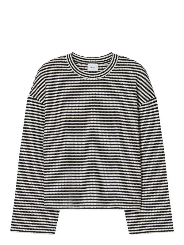 Closed Striped Cotton T-shirt - Black