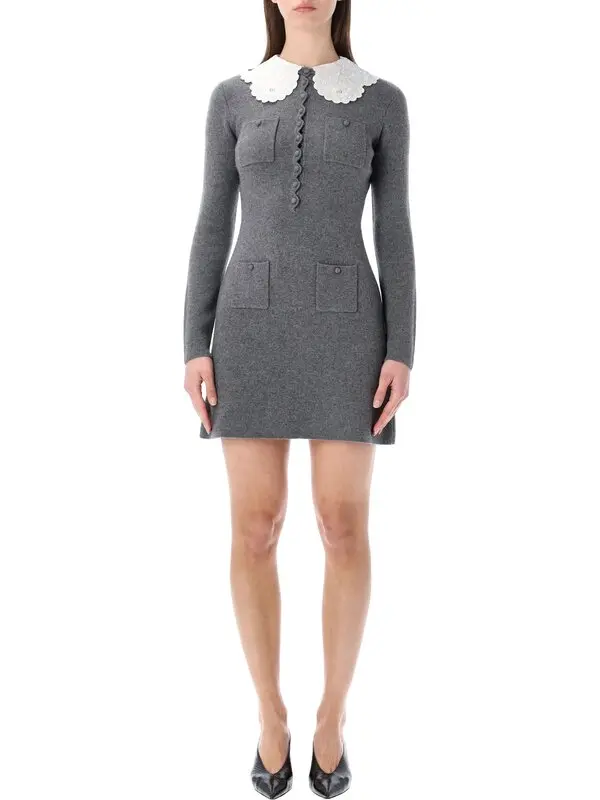 SELF-PORTRAIT Mini Dress - Grey