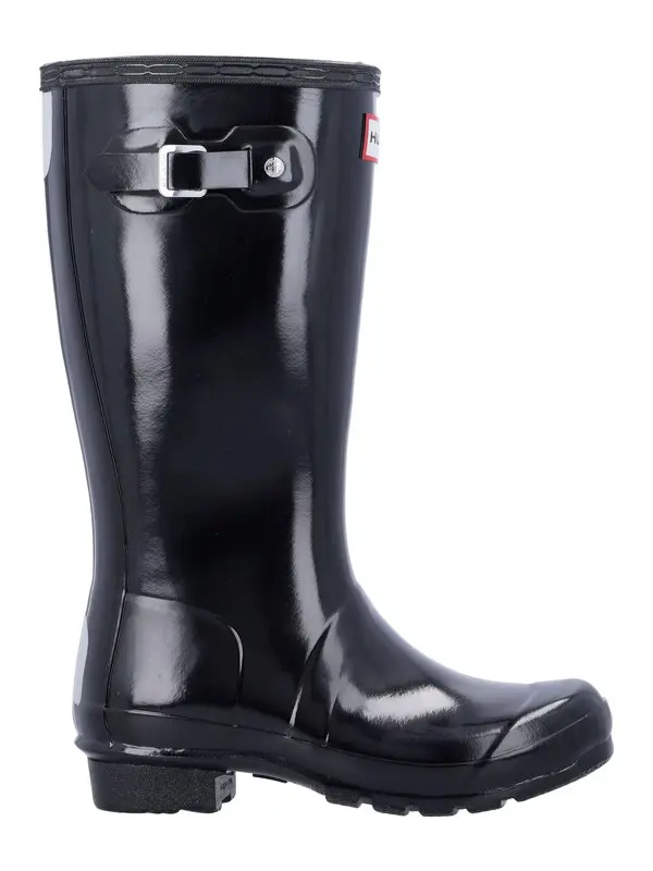 Hunter Glossed Boots - Black
