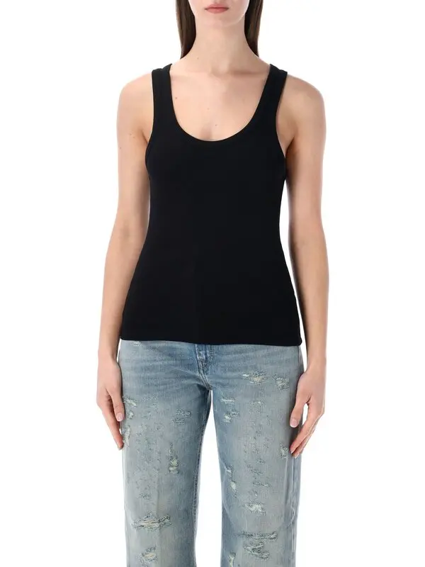 Colorful Standard Organic Rib Tank Top - Deep Black
