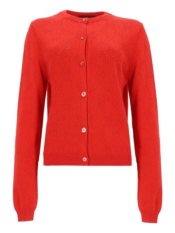 Gucci Silk And Cotton Cardigan - Red