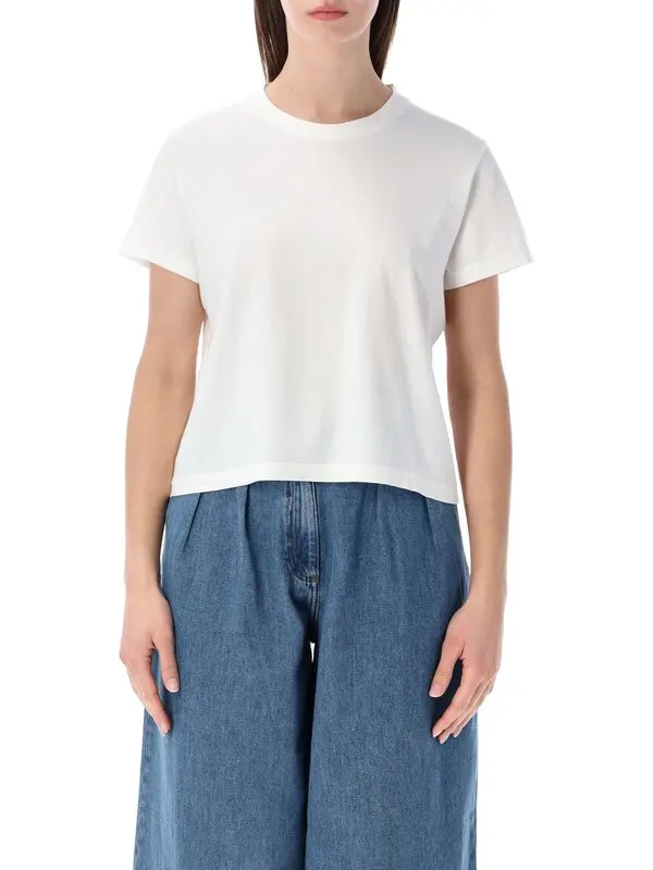 Colorful Standard Organic Cotton Boxy Crop Tee - Optical White