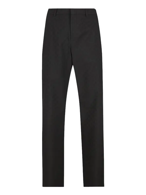 Gucci Gg Wool Trousers - Black