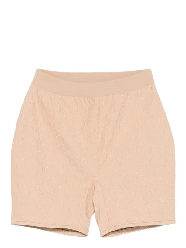 Gucci Gg Jacquard Jersey Shorts - Beige