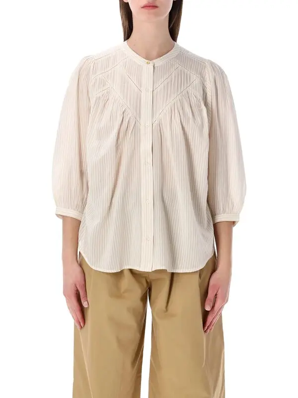 SESSUN Savi Striped Shirt - Sand Black