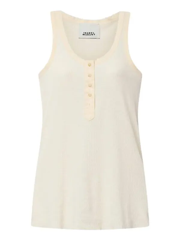 Isabel Marant Helma Silk Top - Beige