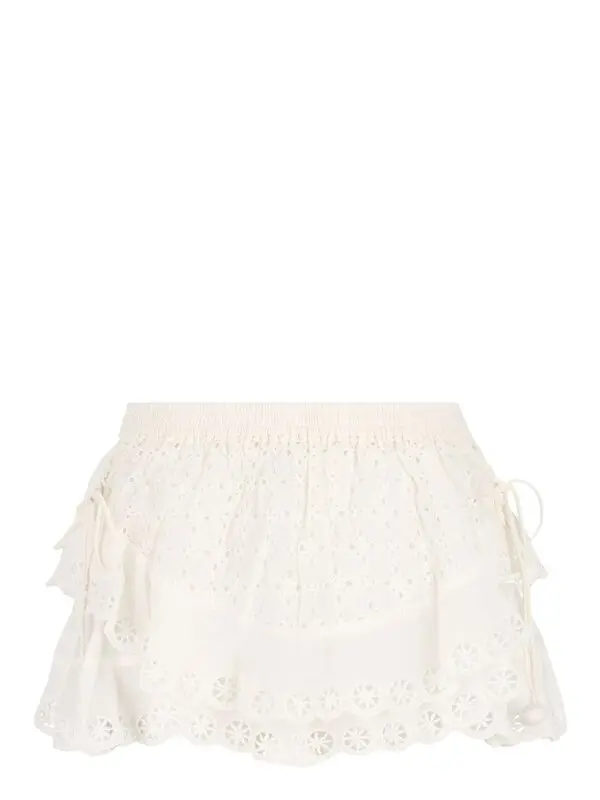 Isabel Marant Neis Silk-blend Shorts - White