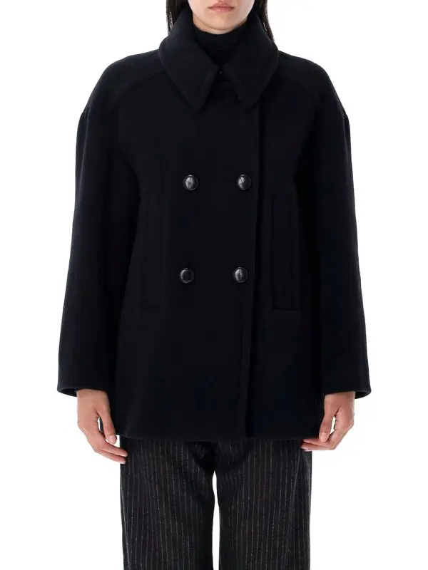 Isabel Marant Fiby Wool Blend Coat - Black