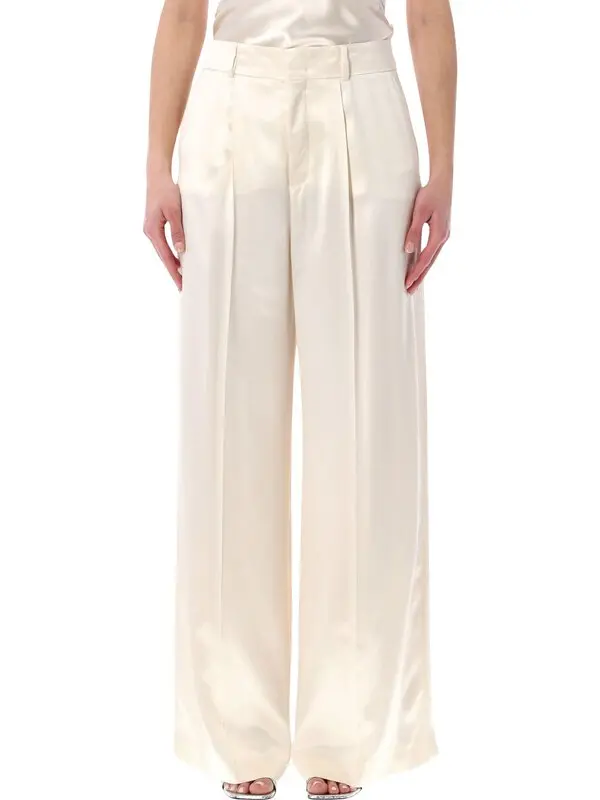 Alberta Ferretti High-waisted Wide-leg Trousers - White
