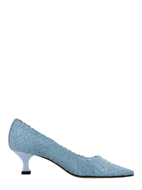 LA ROSE Carol Woven Pumps - Denim