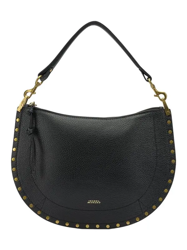 Isabel Marant Oskan Soft Zip Medium Shoulder Bag - Black