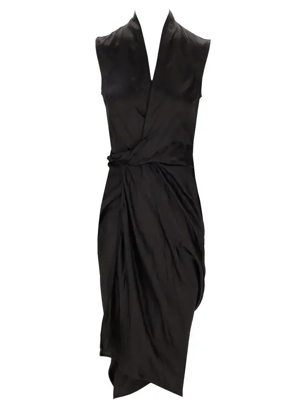 Rick Owens Wrap Slip Dress - Black