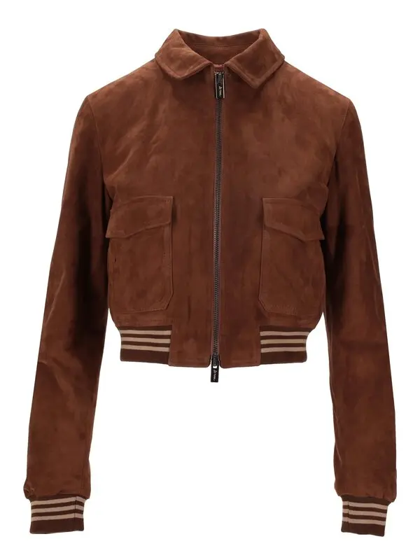 LA ROSE Suede Jacket - Bruciato
