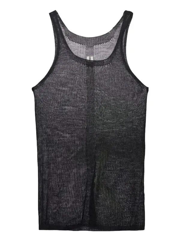 Rick Owens Sleeveless Knit Top - Black