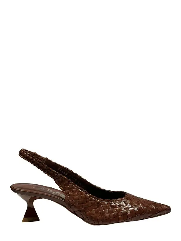 LA ROSE Carol Pointed Slingbacks - Caoba