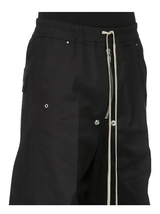 Rick Owens Strapped Wide Bela Trousers - Black