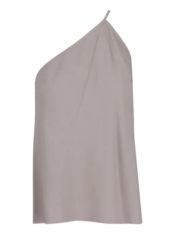 Rick Owens One Shoulder Slip Top - Pearl