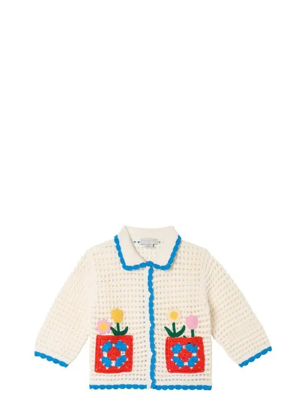 Stella McCartney Floral Appliqué Cotton Sweatshirt - Multicolour