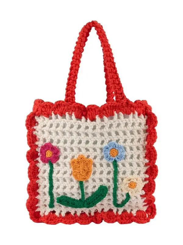 Stella McCartney Floral Appliqué Tote Bag - Multicolour