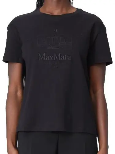 Max Mara Cotton Knit T-shirt - Nero