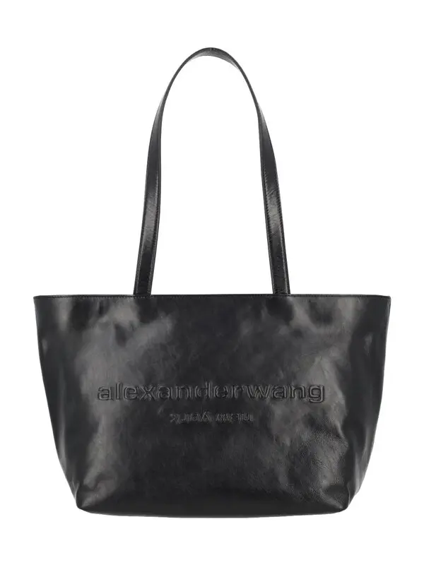 Alexander Wang Debossed Leather Tote Bag - Black