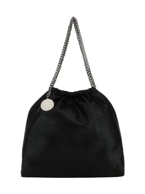 Stella McCartney Falabella Medium Drawstring Eco Shaggy Deer Bag - Black