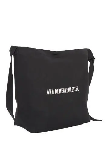 ANN DEMEULEMEESTER Medium Shoulder Bag With Adjustable Strap - Black