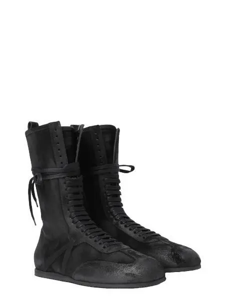 ANN DEMEULEMEESTER Fides Soft High-top Sneakers - Black