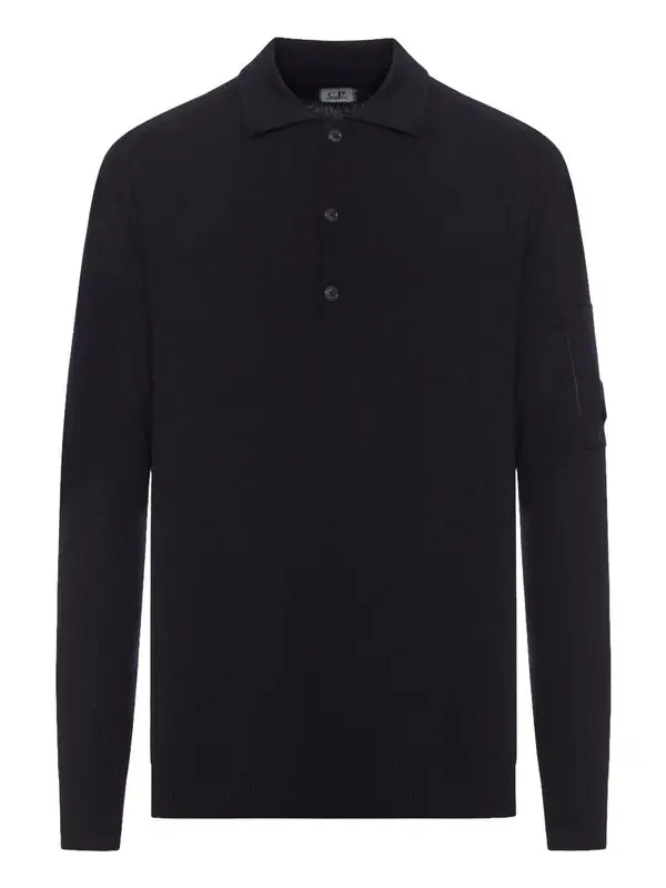 C.P. COMPANY Wool Polo - Black