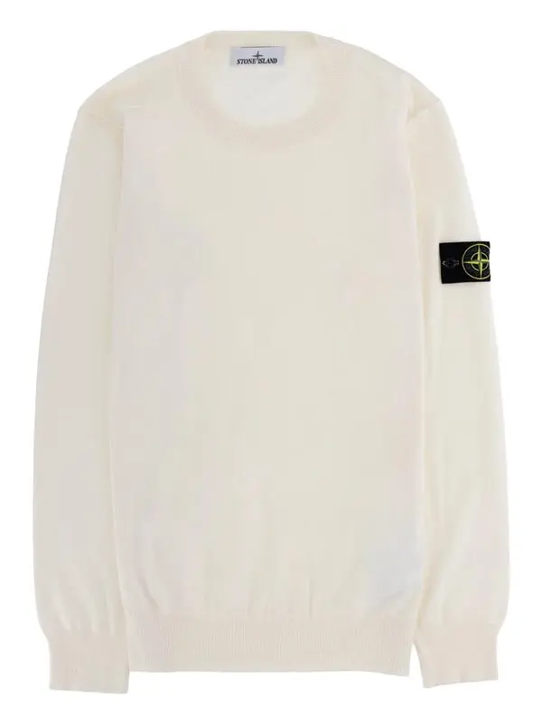 Stone Island Maglia Logo Cotton Top - Ivory