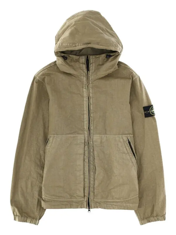 Stone Island Hooded Jacket - Military Green