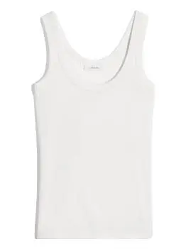 LEMAIRE Ribbed Tank Top - Light Cream