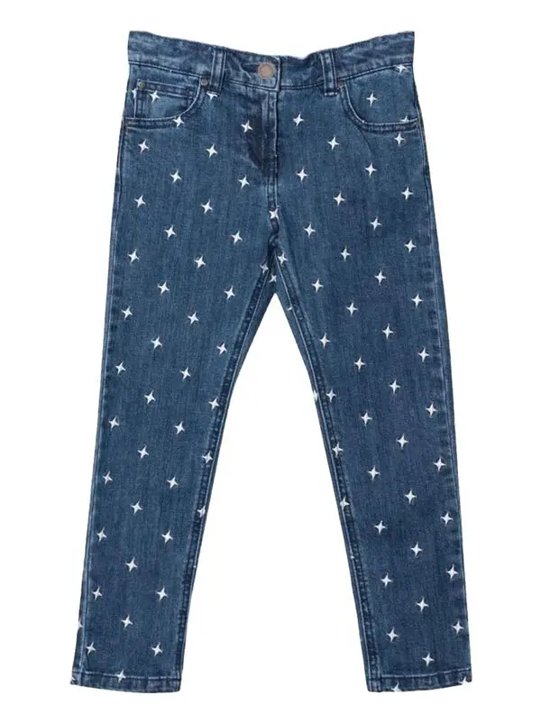 Stella McCartney Star Embroidered Pants - Blue