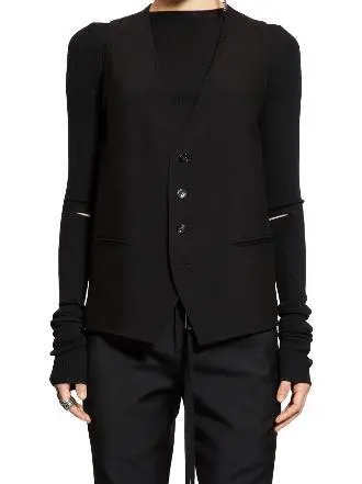 ANN DEMEULEMEESTER Charlotte Classic Waistcoat - Black