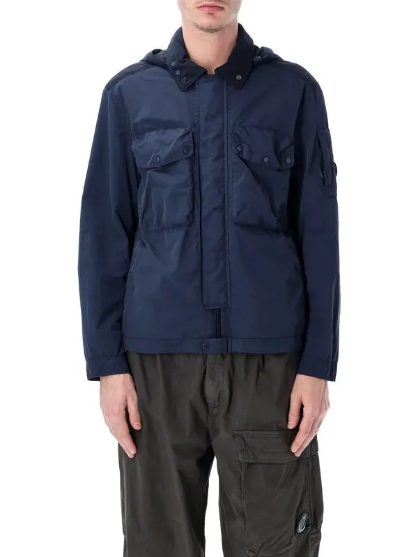 C.P. COMPANY Flatt Nylon Overshirt - Dk Navy