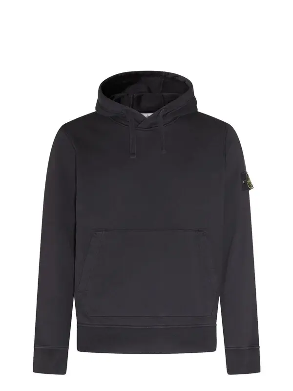Stone Island Cotton Hoodie - Black