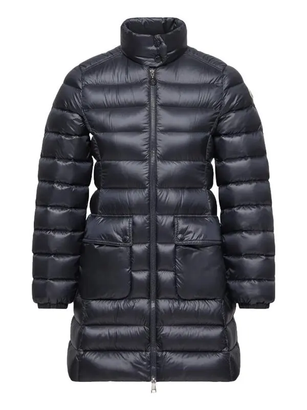Moncler Genet Long Coat - Navy