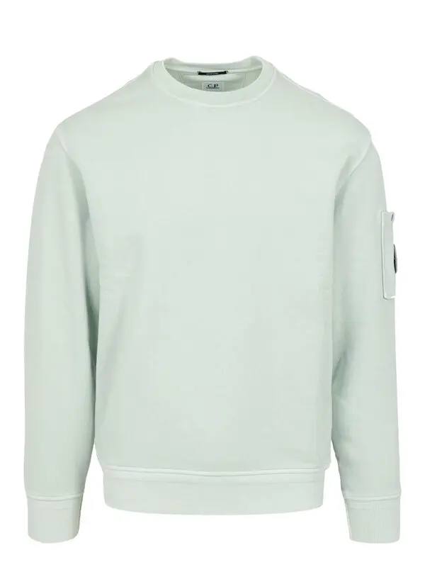C.P. COMPANY Cotton Crew Neck Sweater - Acquamarina