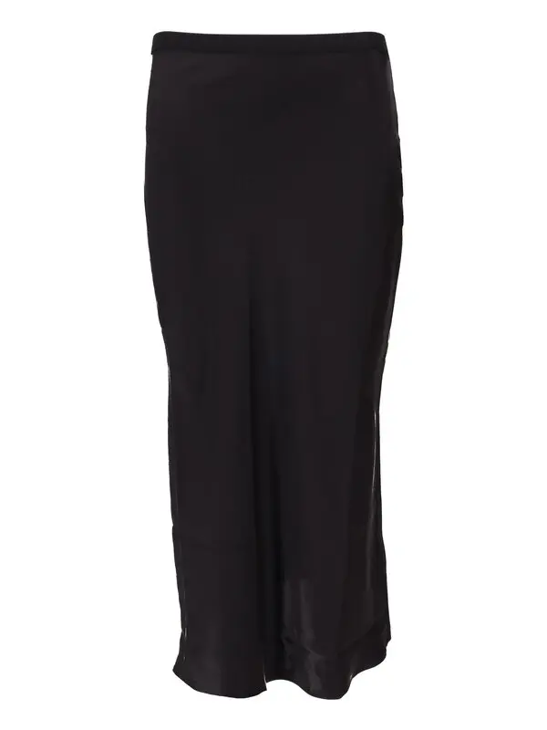 ANINE BING Bar Silk Skirt - Black