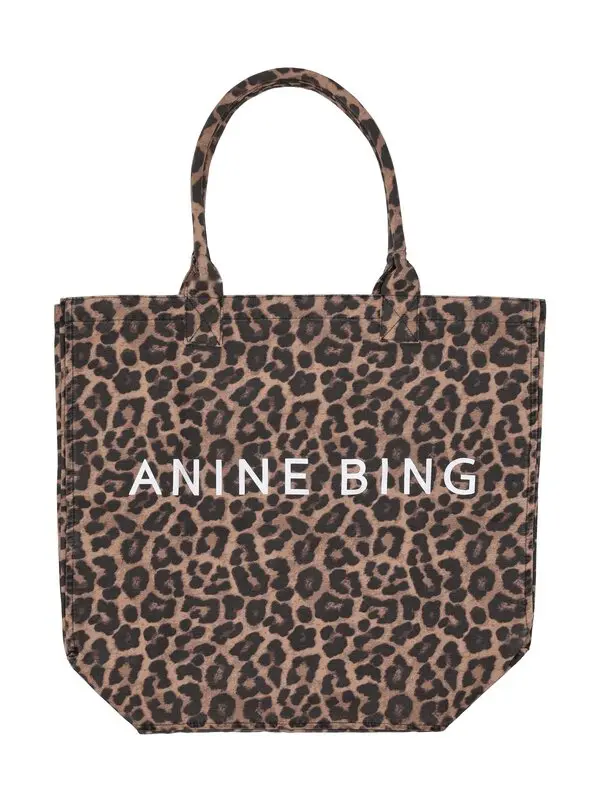 ANINE BING Leo Canvas Tote - Leopard