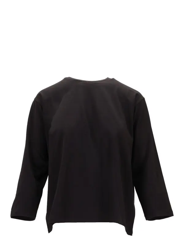 LA ROSE Long Sleeve T-shirt - Nero
