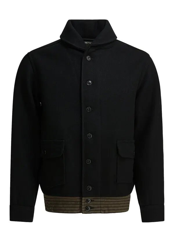 BUZZ RICKSON'S Wool Bomber Jacket - Black