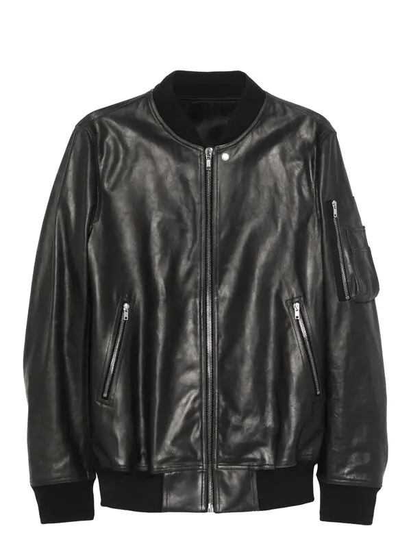 Rick Owens Classic Flight Leather Jacket - Black