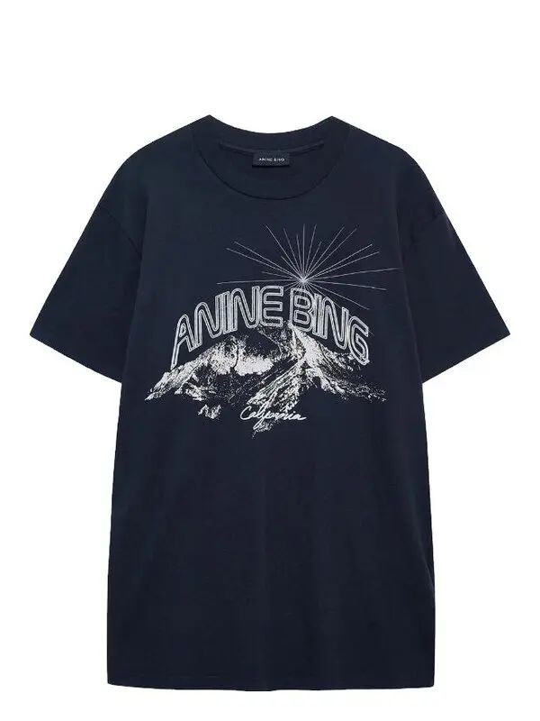 ANINE BING Walker Tee California - Vintage Black