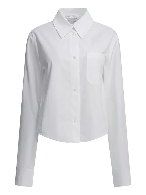 Max Mara Cotton Pleated Back Shirt - White