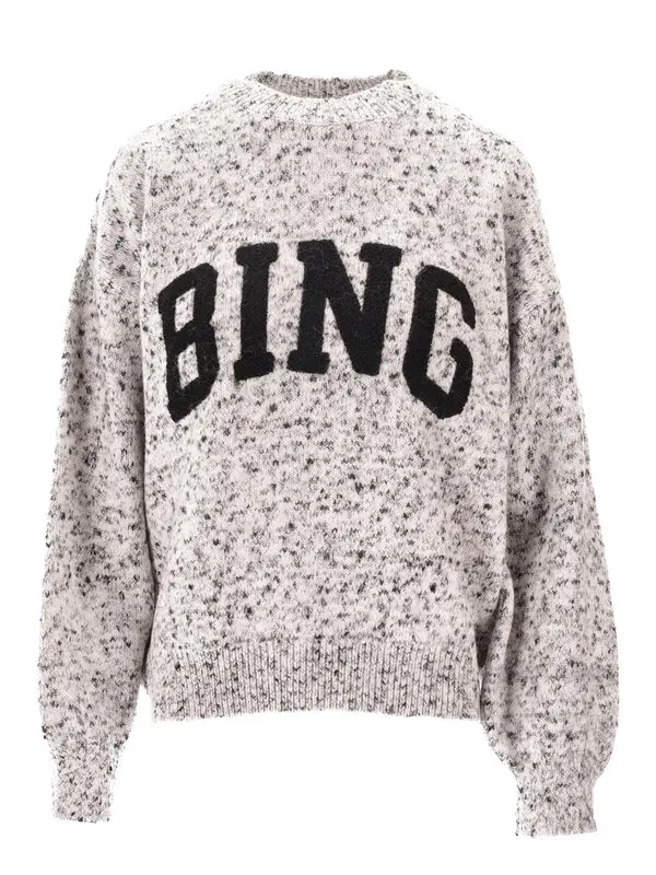 ANINE BING Sydney Crew Sweater - White/black