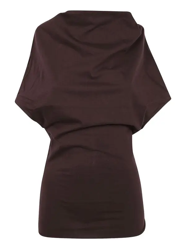 Rick Owens Draped Blouse - Mahogany