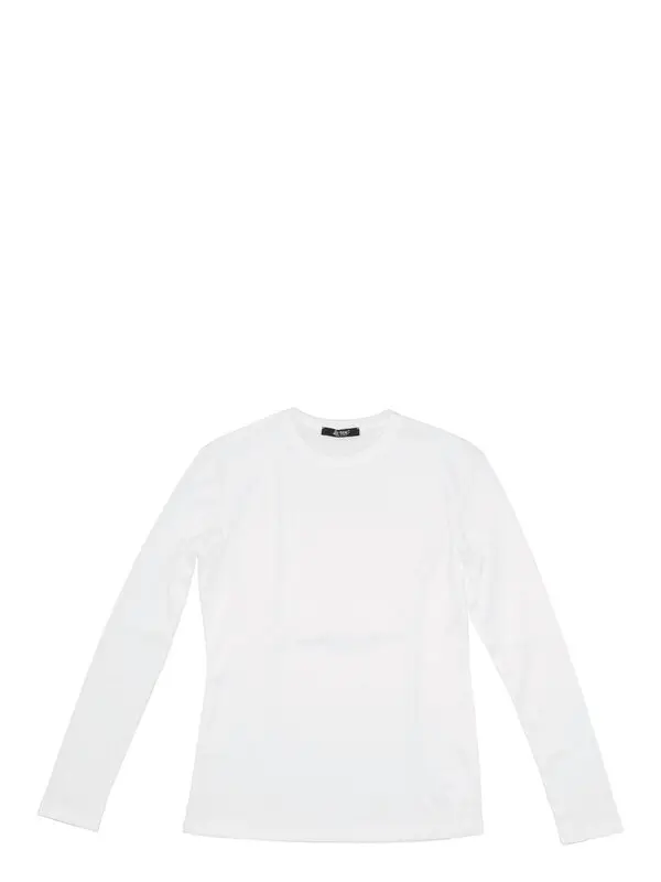 LA ROSE Long Sleeve Ribbed T-shirt - White