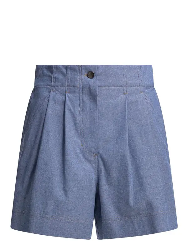 Moncler Cotton Shorts - Light Blue