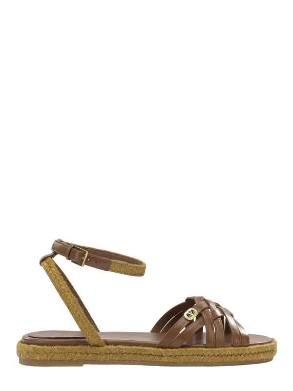 Valentino Garavani Vg Bribri Low Sandals - Brown